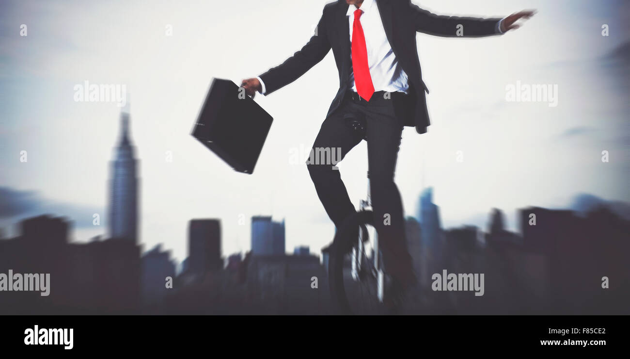 Businessman taking a risk in New York city Stock Photo - Alamy