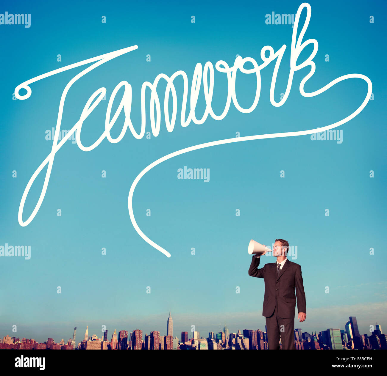 Teamwork Team Collaboration Support Member Unity Concept Stock Photo ...