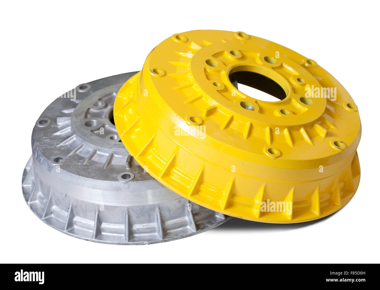 auto brake wheels. Isolated on white with clipping path Stock Photo - Alamy