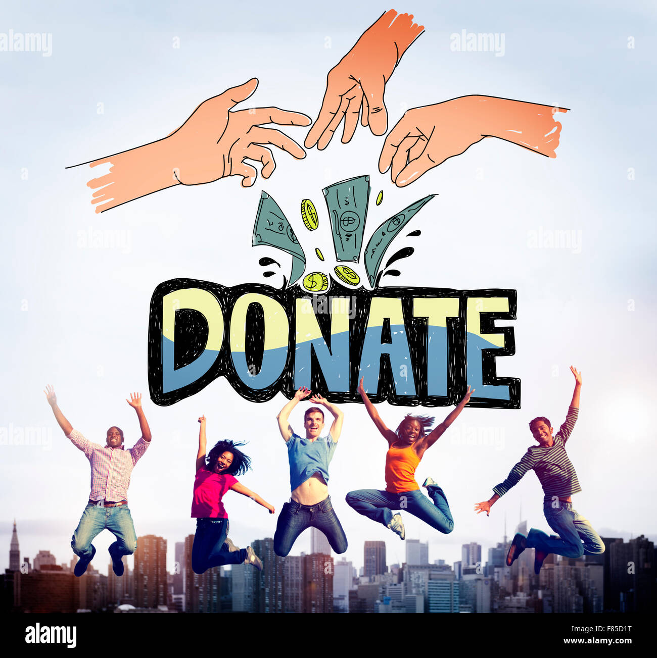 Donate money £ hi-res stock photography and images - Alamy