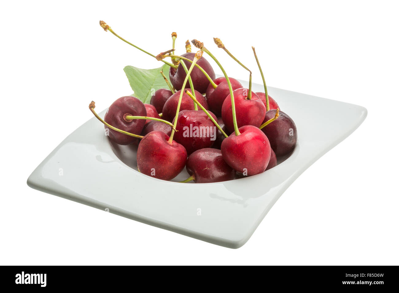 Gean - sweet cherry berries isolated on white Stock Photo - Alamy