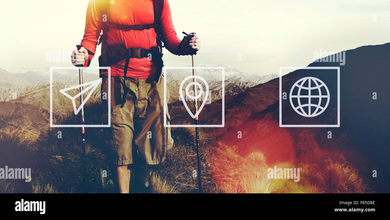 Location Navigation Travel Trip Place Journey Concept Stock Photo - Alamy
