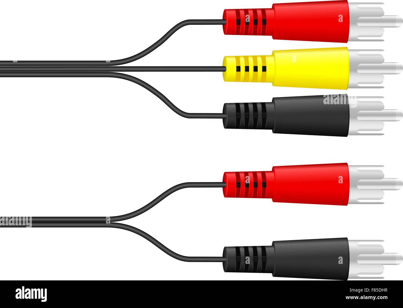 Audio jack cable on Stock Vector Images - Alamy