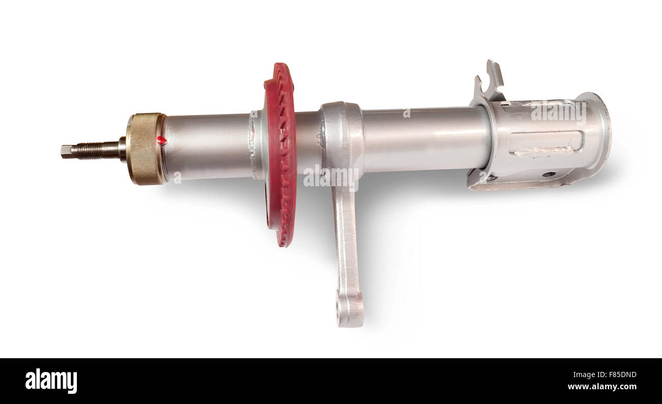 shock absorber. Isolated on white with clipping path Stock Photo - Alamy