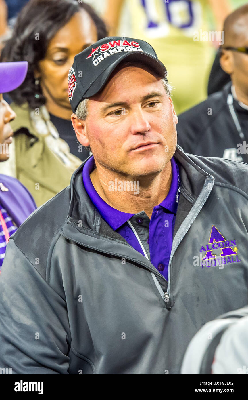 December 5, 2015 - Alcorn head coach Jay Hopson during post game ...