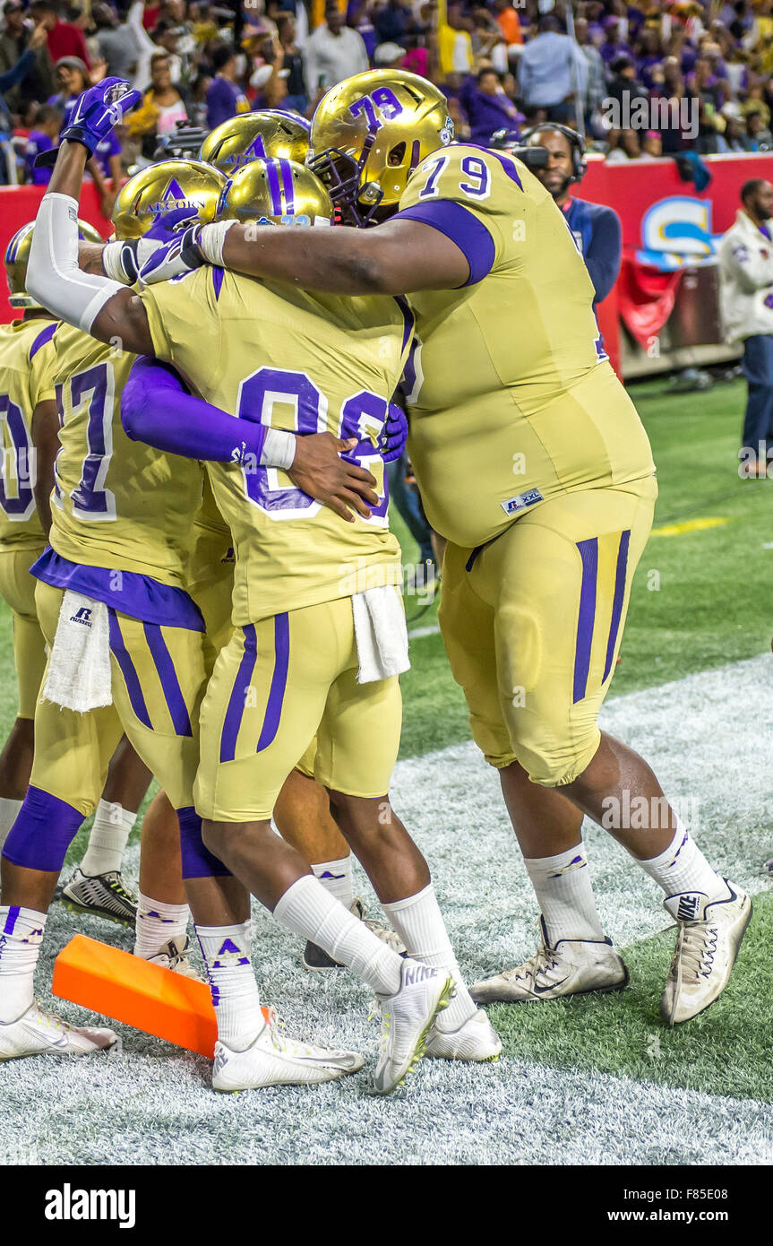 December 5, 2015 - Alcorn State players celebrate after touchdown ...