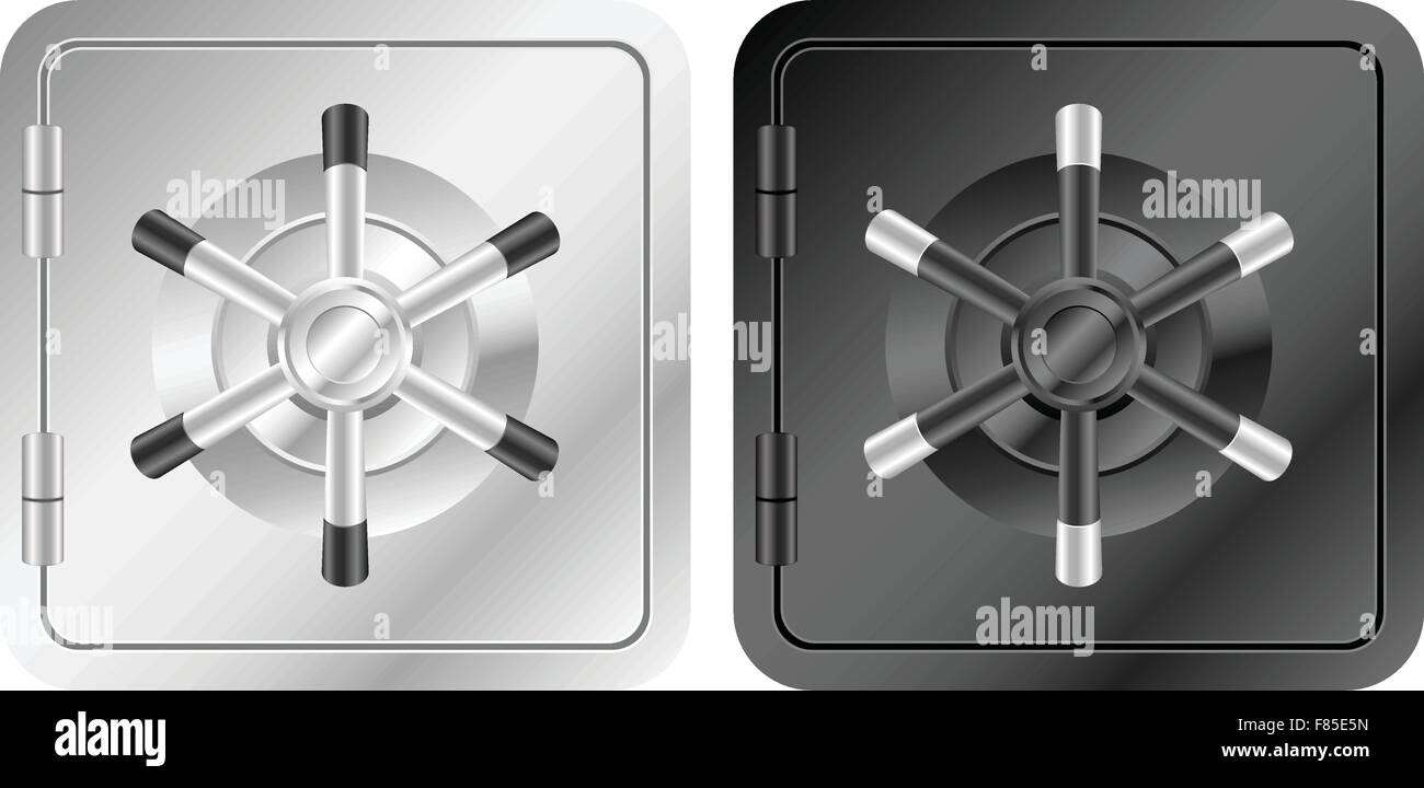 Bank safe icon on a white background. Vector illustration Stock Vector ...