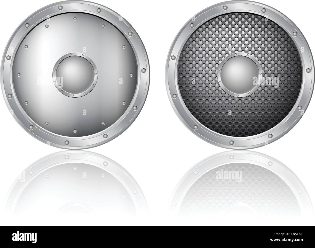 Two shield on a white background. Vector illustration Stock Vector ...