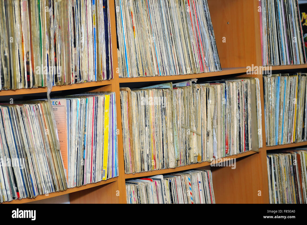 music cd dvd and plates collection library archive Stock Photo - Alamy
