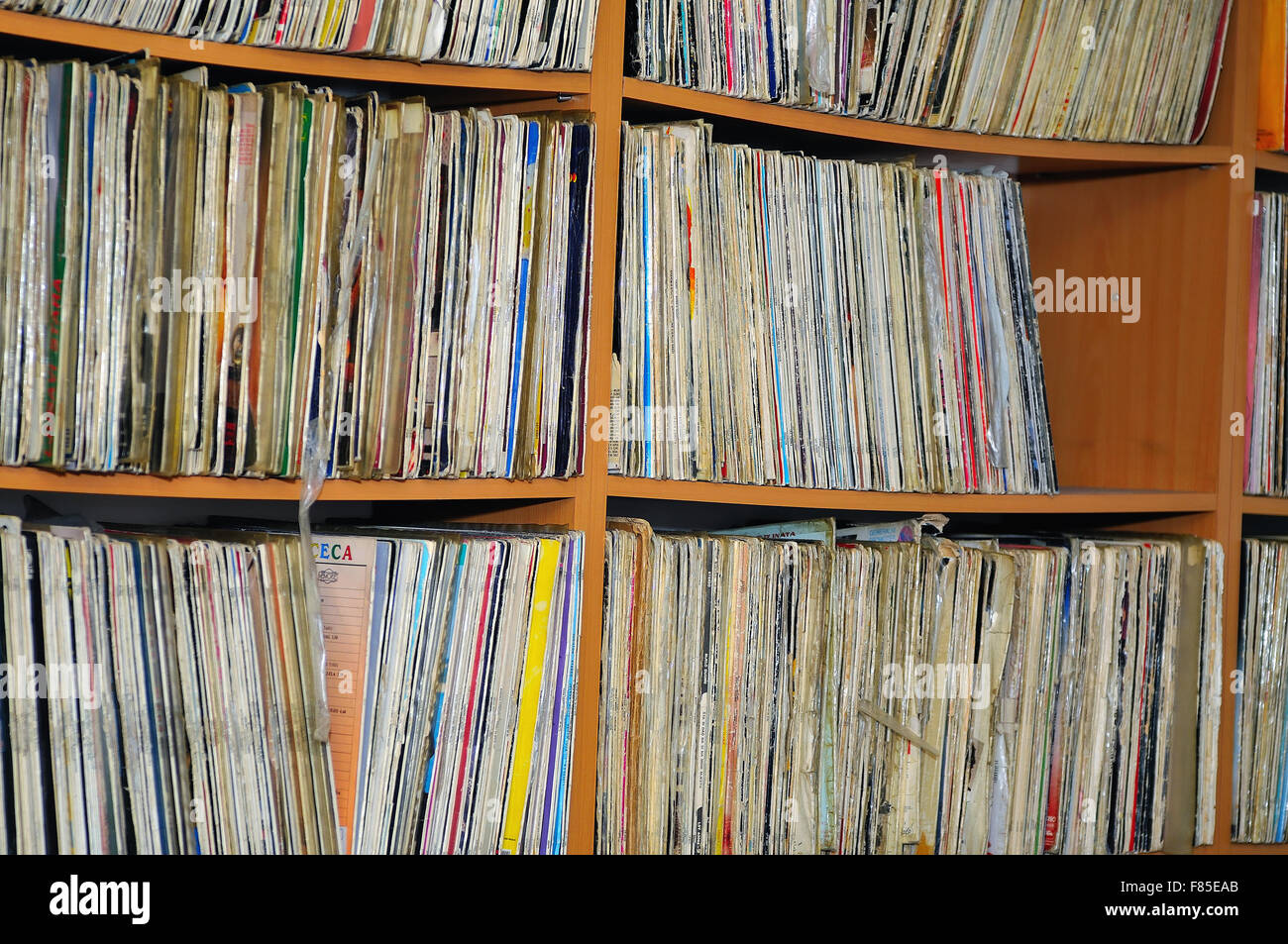 music cd dvd and plates collection library archive Stock Photo - Alamy