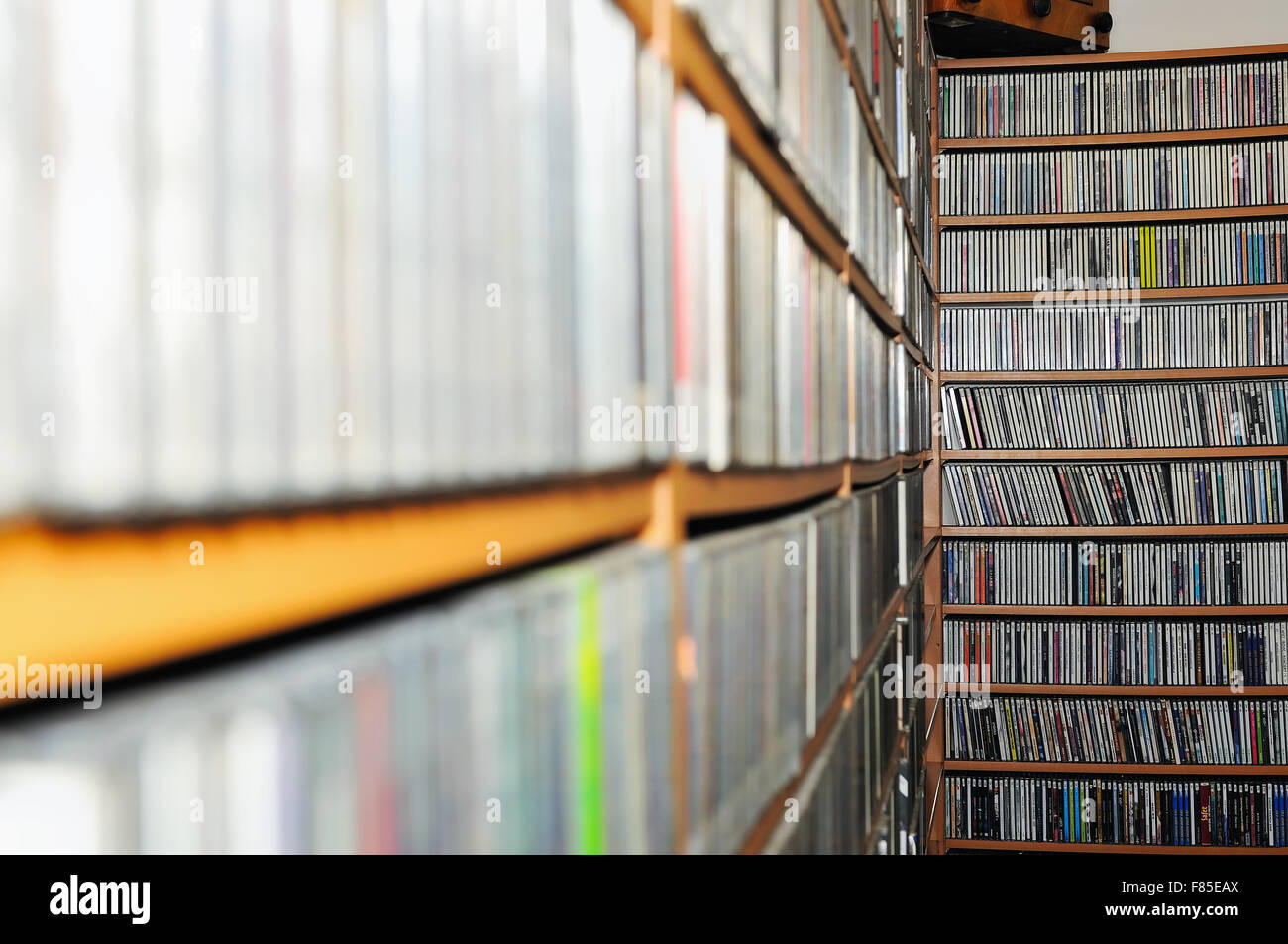 music cd dvd and plates collection library archive Stock Photo - Alamy