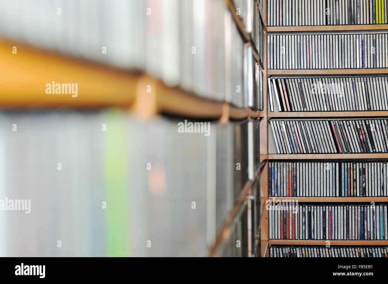 music cd dvd and plates collection library archive Stock Photo - Alamy