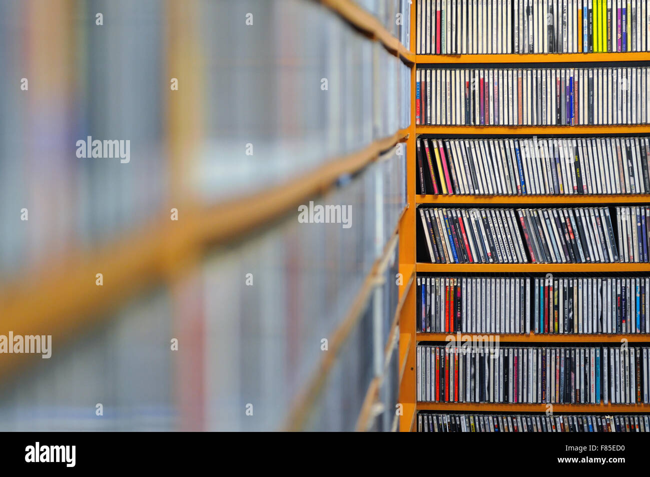 music cd dvd and plates collection library archive Stock Photo - Alamy