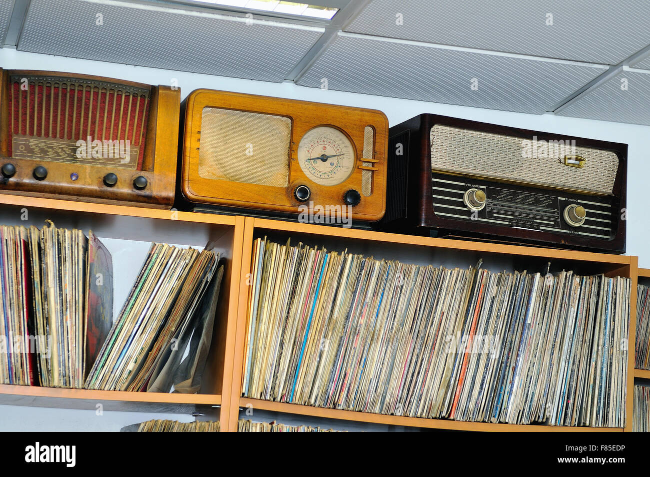 music cd dvd and plates collection library archive Stock Photo - Alamy