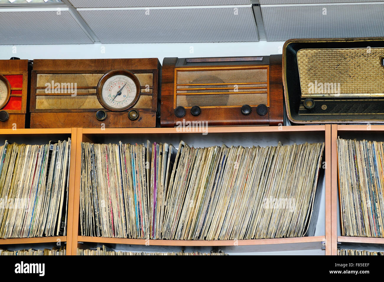 music cd dvd and plates collection library archive Stock Photo - Alamy