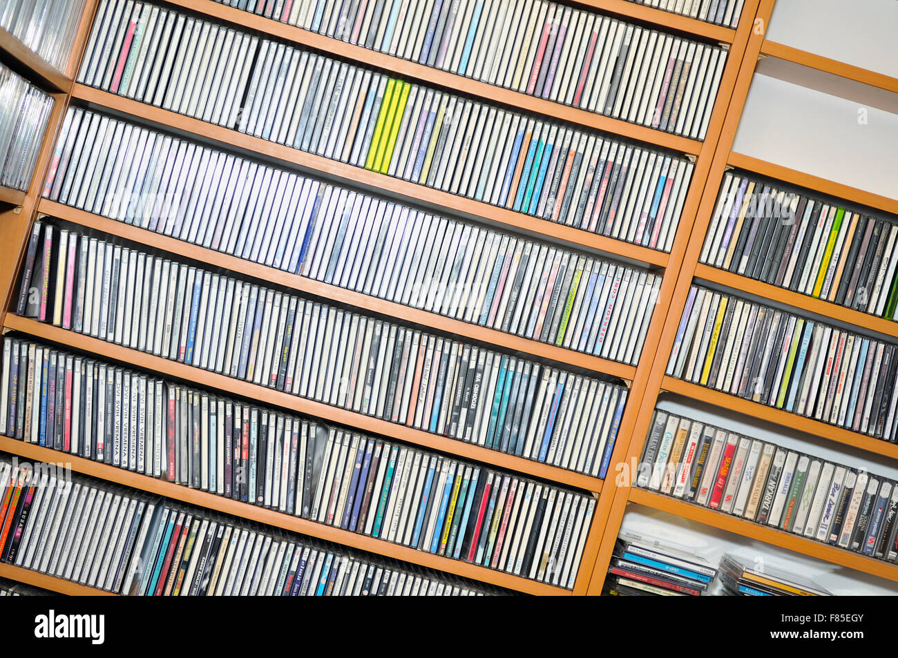 music cd dvd and plates collection library archive Stock Photo - Alamy