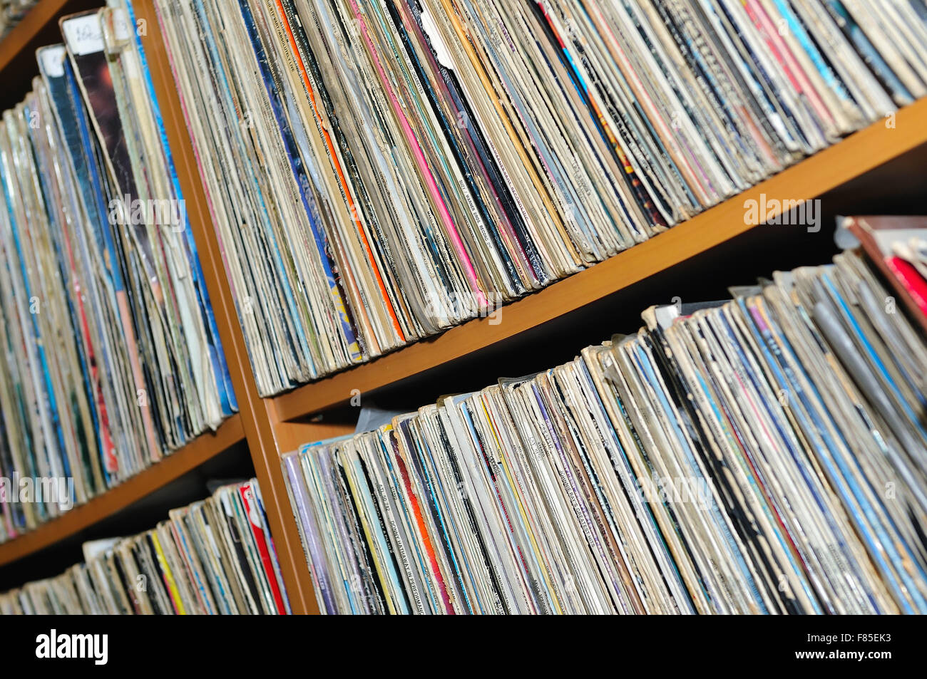 music cd dvd and plates collection library archive Stock Photo - Alamy