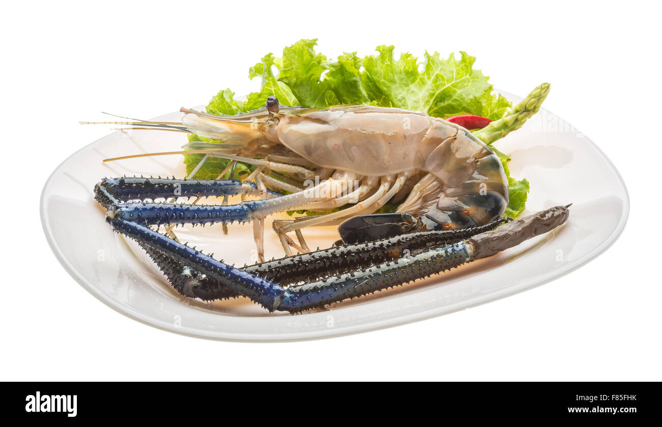 Big Freshwater prawn ready for cooking Stock Photo - Alamy