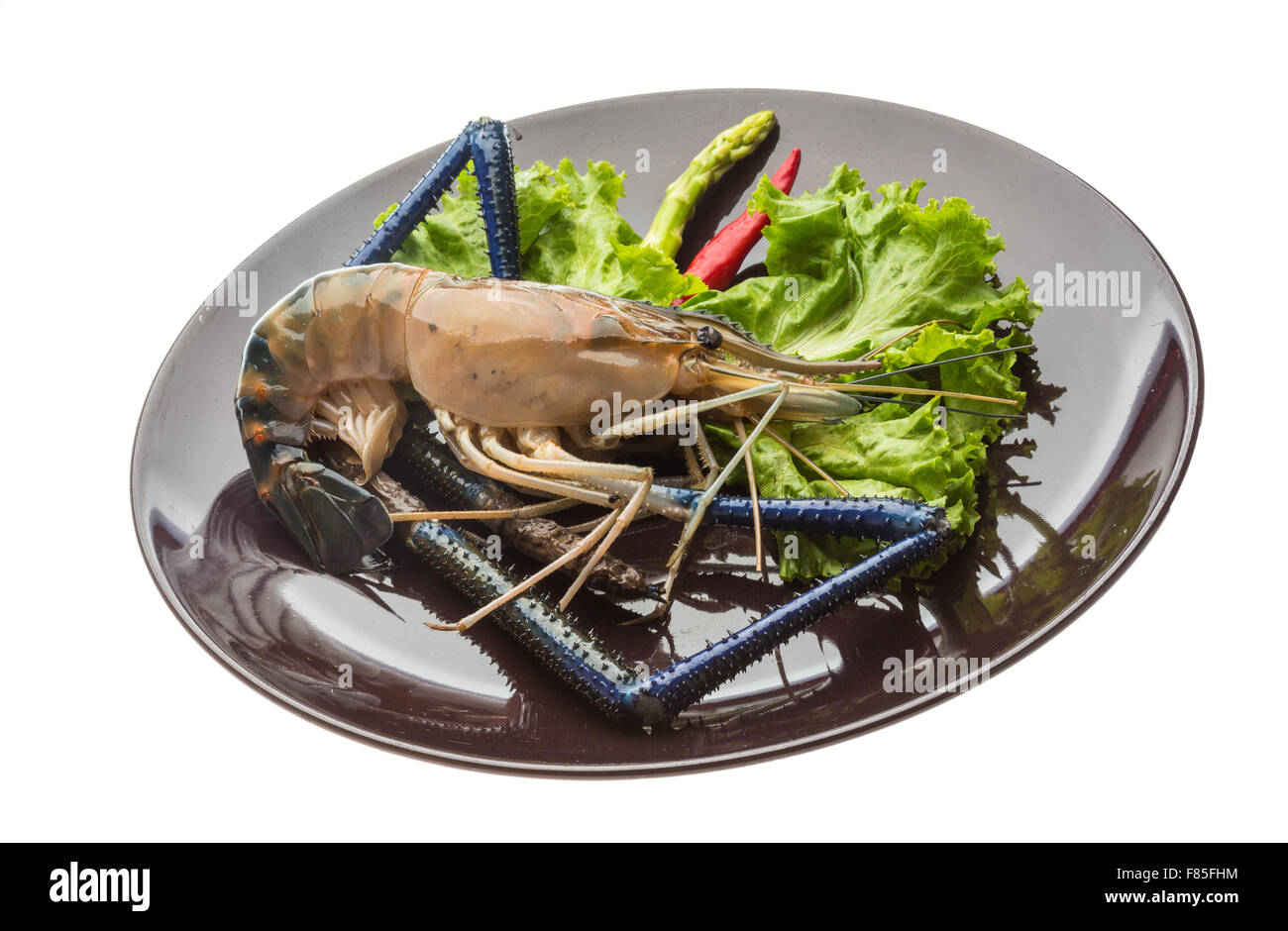 Big Freshwater prawn ready for cooking Stock Photo - Alamy