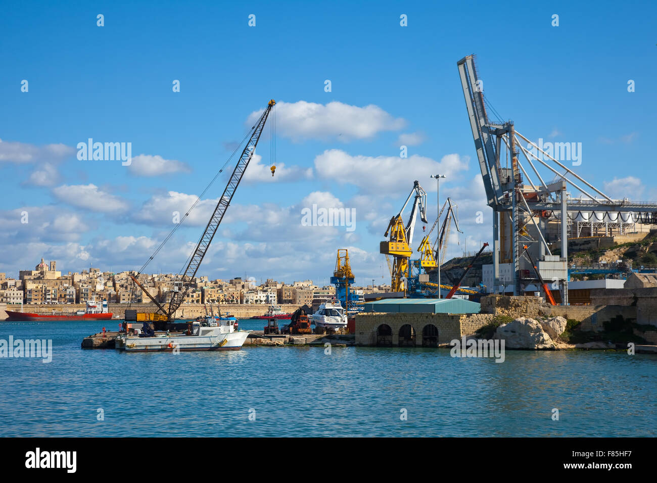 Malta valletta boats in dockyard hi-res stock photography and images ...