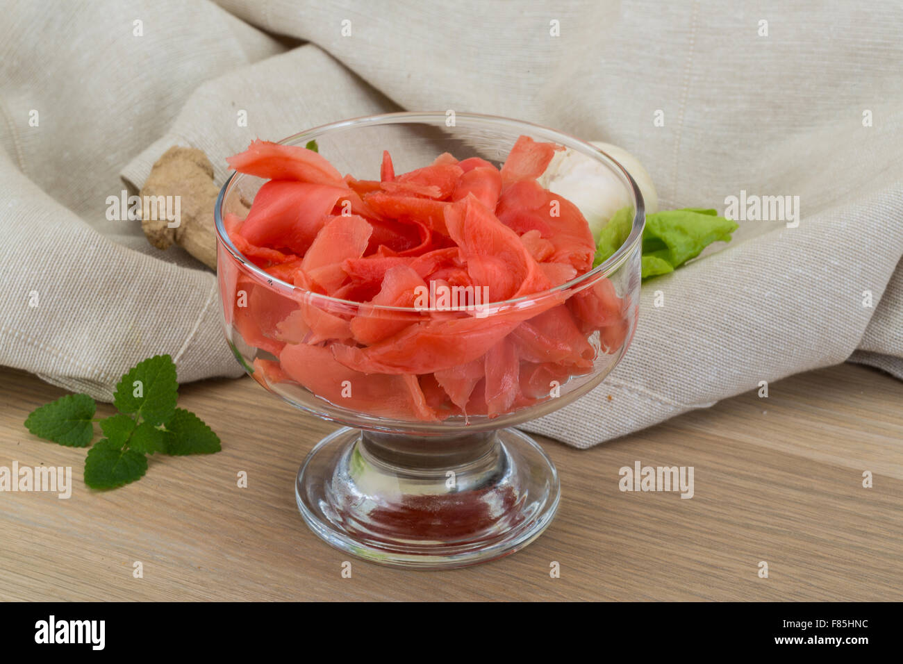 Marinated ginger - special flavour for japan kitchen Stock Photo - Alamy