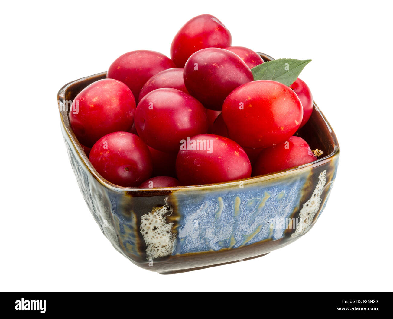 Damson plum isolated on white background Stock Photo - Alamy