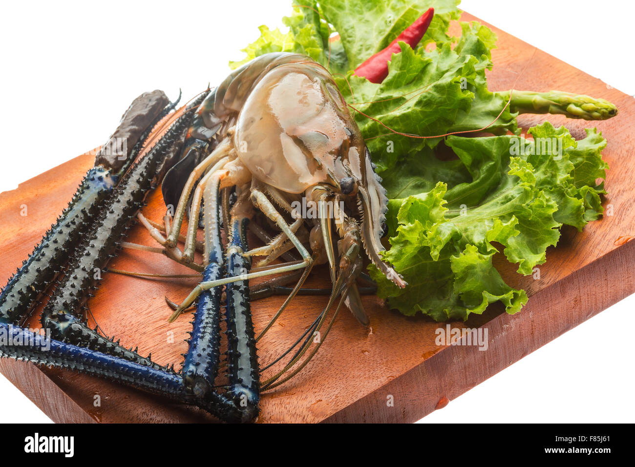 Big Freshwater prawn ready for cooking Stock Photo - Alamy