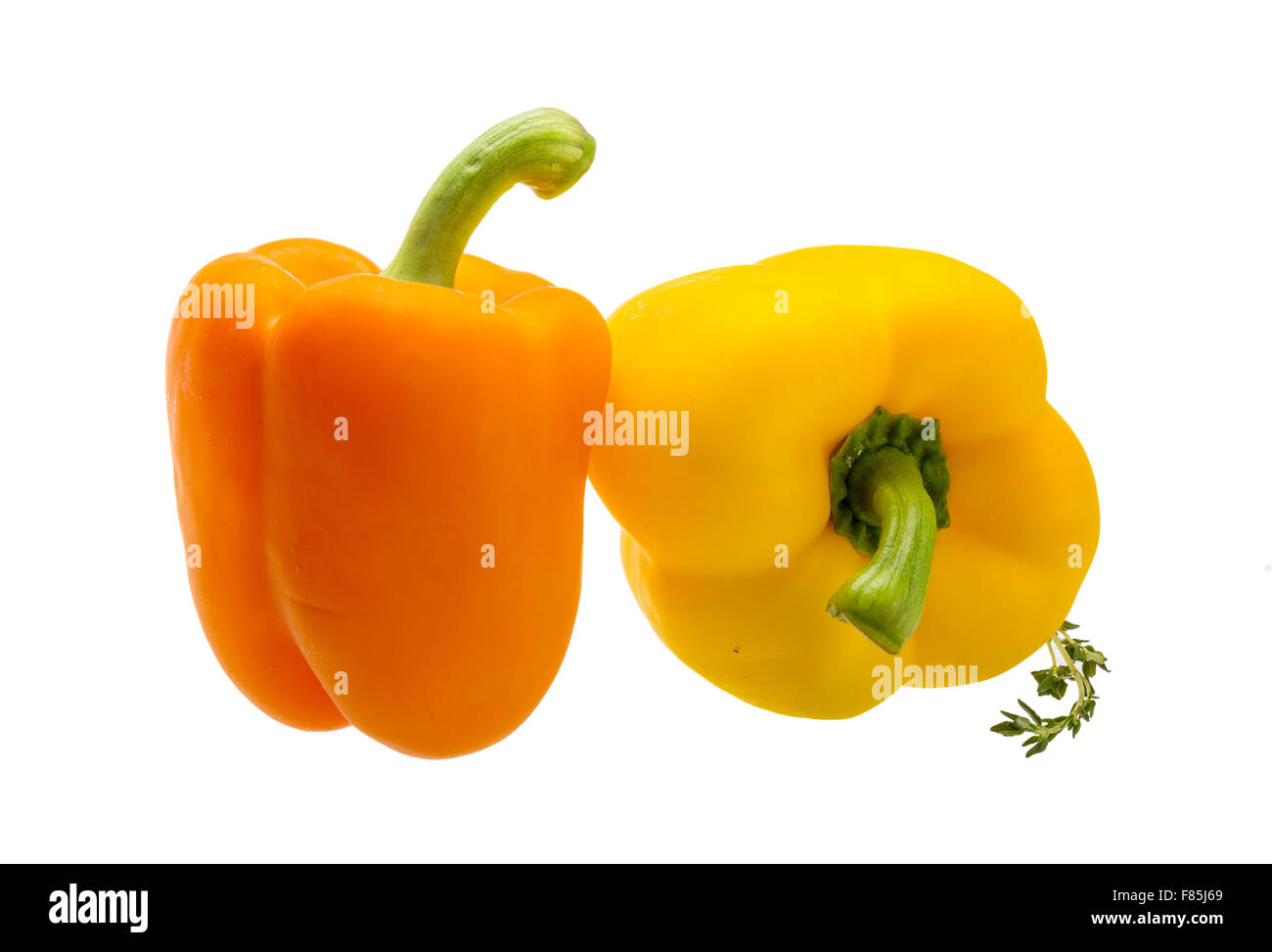 Bulgarian Pepper assortie isolated on white background Stock Photo - Alamy