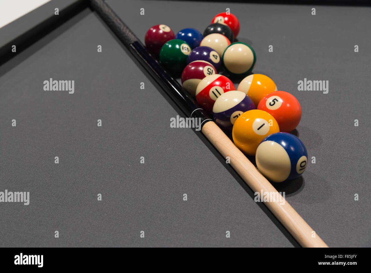 Billiard pool and balls Stock Photo - Alamy