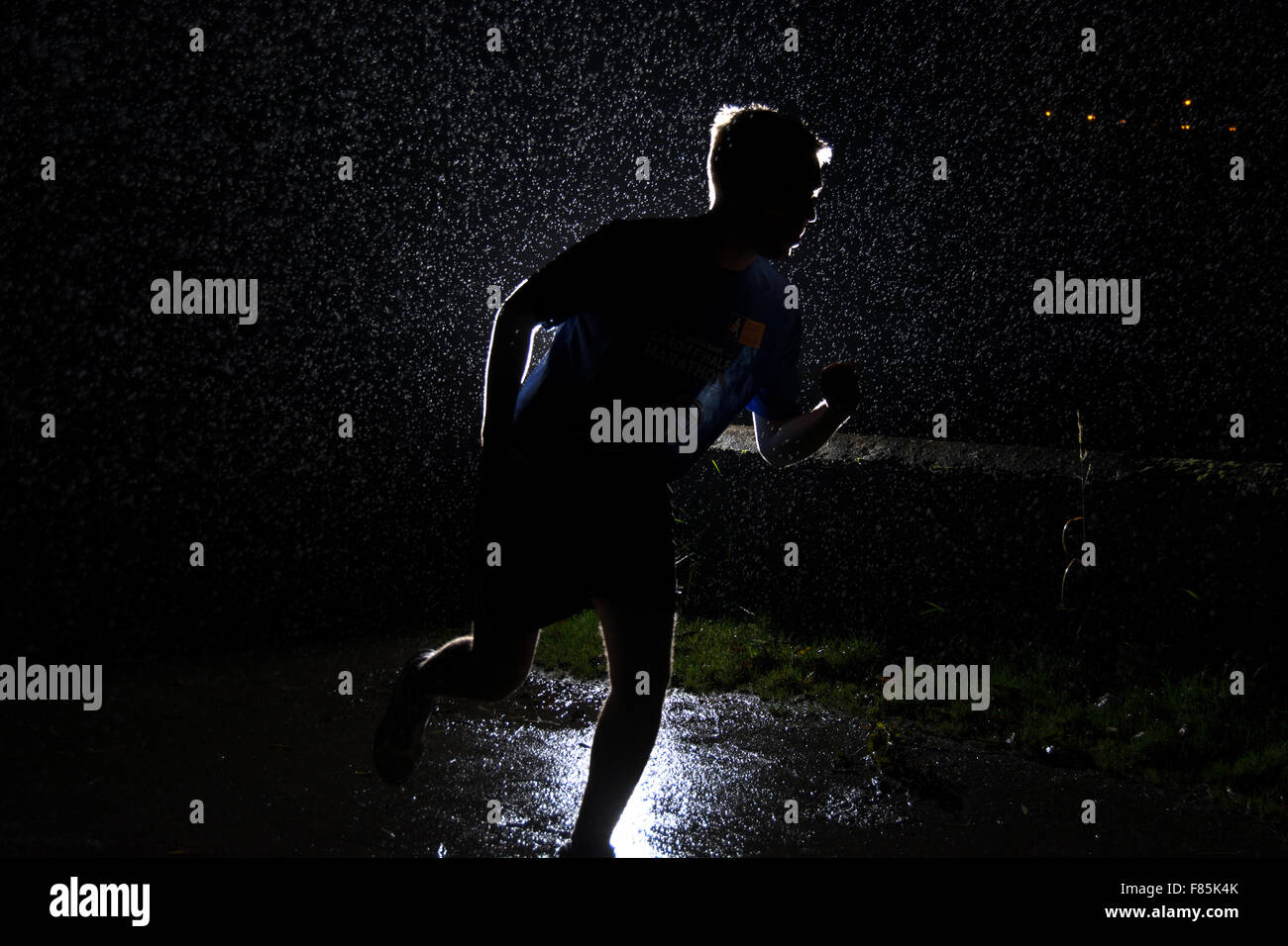 Cardiff, United Kingdom. November 10th 2015. Runner Matthew Havard ...