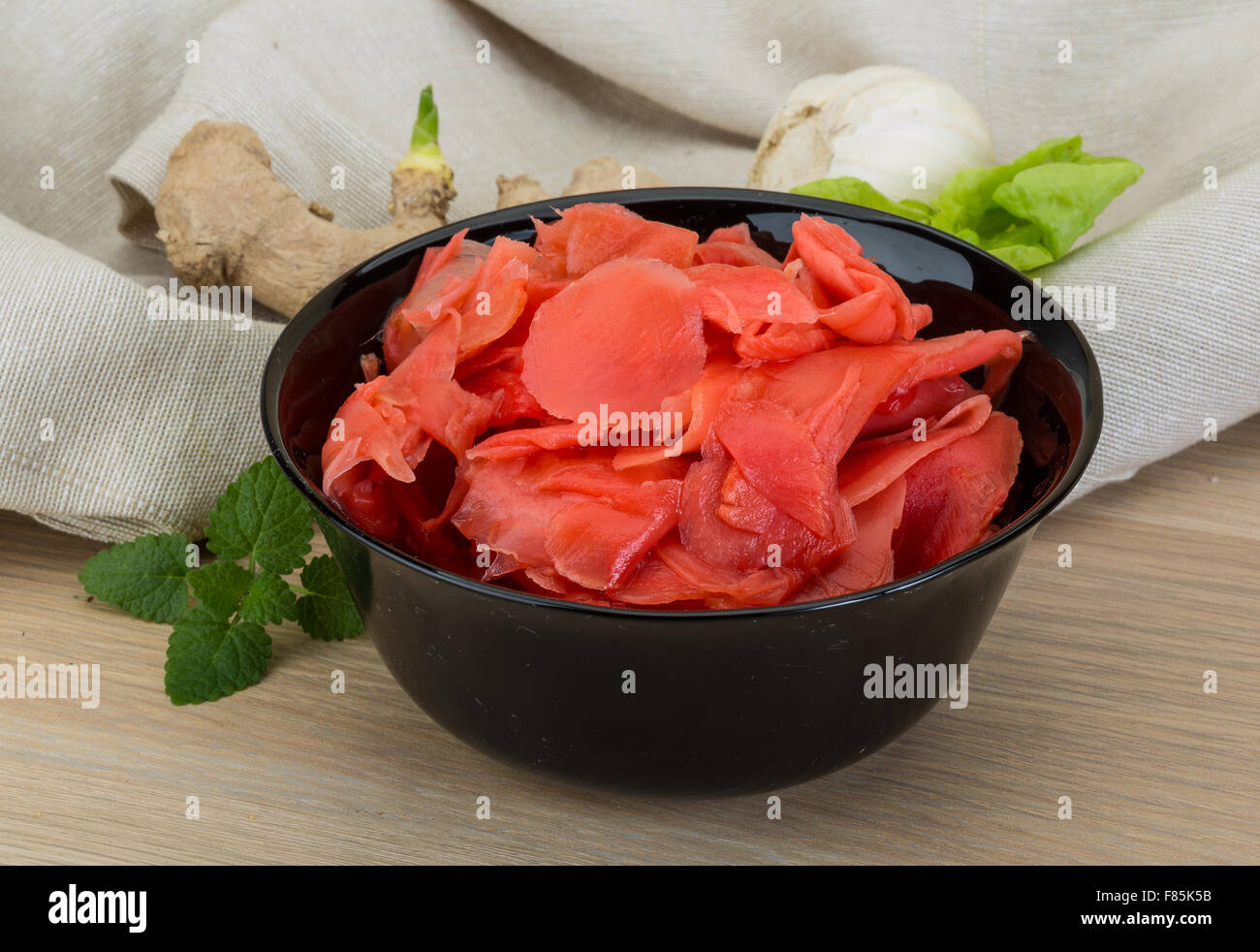 Marinated ginger - special flavour for japan kitchen Stock Photo - Alamy