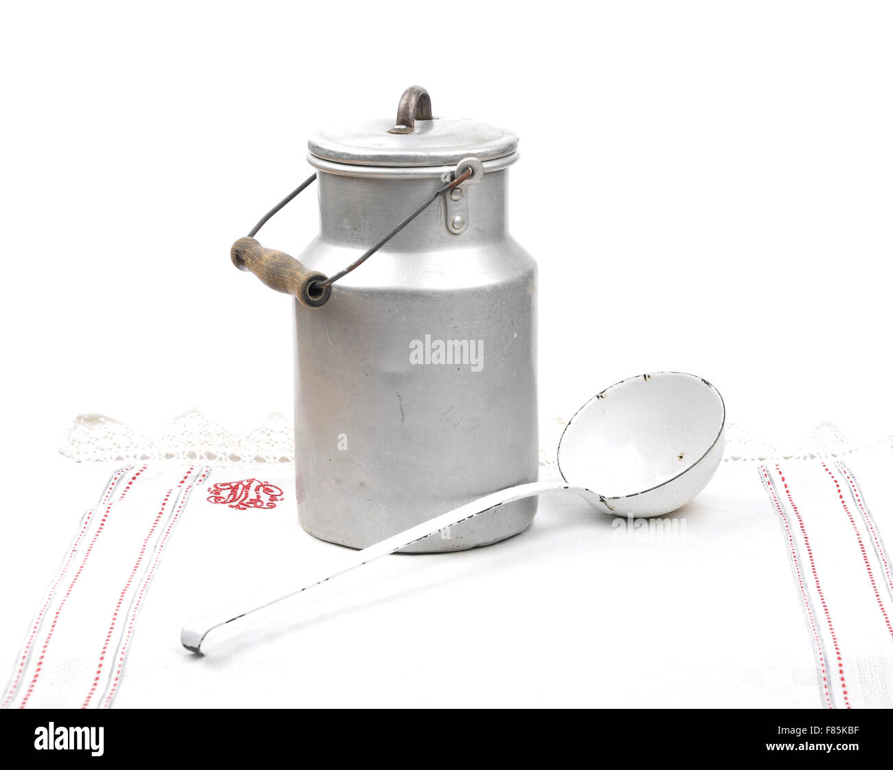 Milk can churn canister container ladle hi-res stock photography and ...