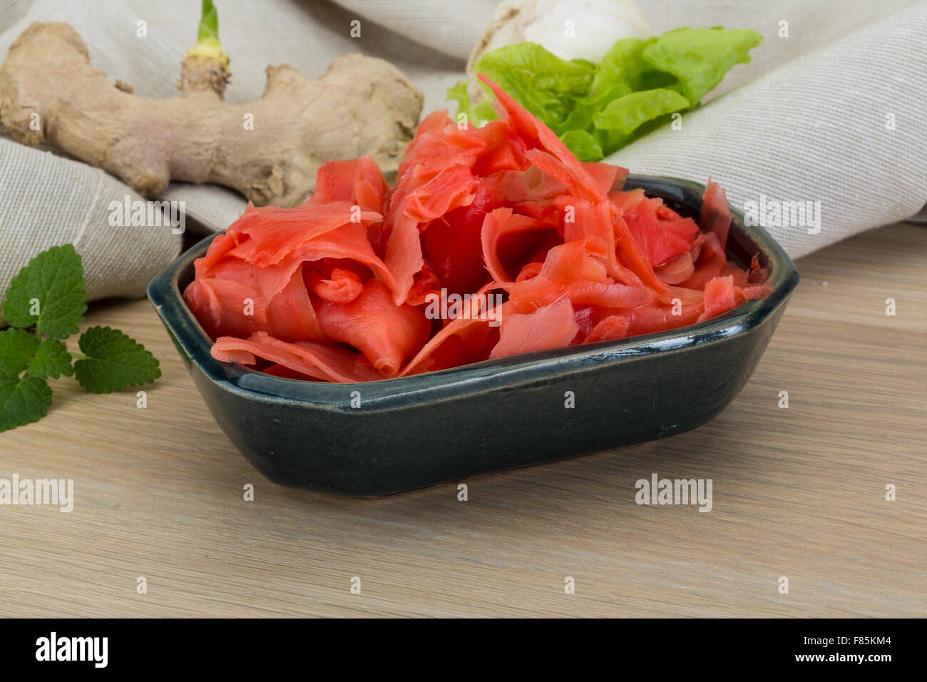 Marinated ginger - special flavour for japan kitchen Stock Photo - Alamy
