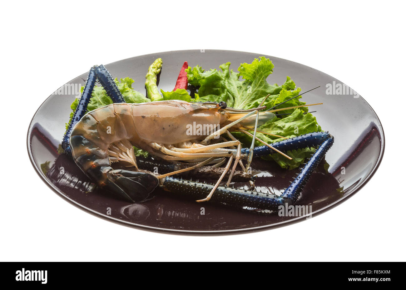 Big Freshwater prawn ready for cooking Stock Photo - Alamy