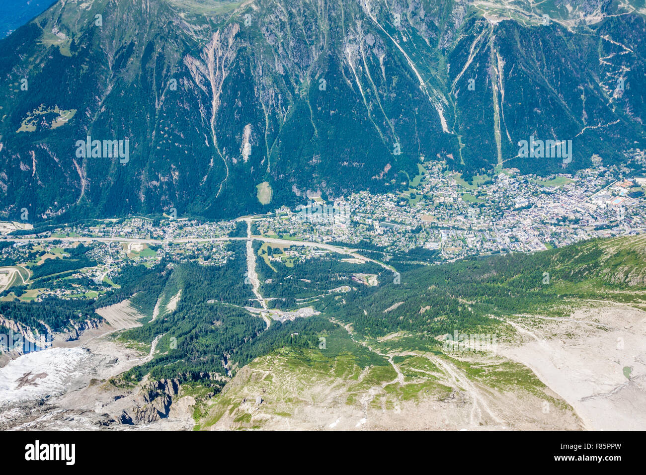 Chamonix From Aiguille Du Midi High Resolution Stock Photography and ...
