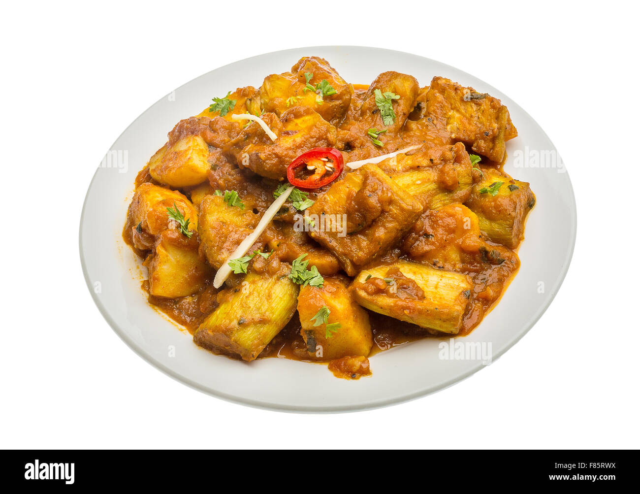 Alu Bengan - indian potatoes and eggplant Stock Photo - Alamy