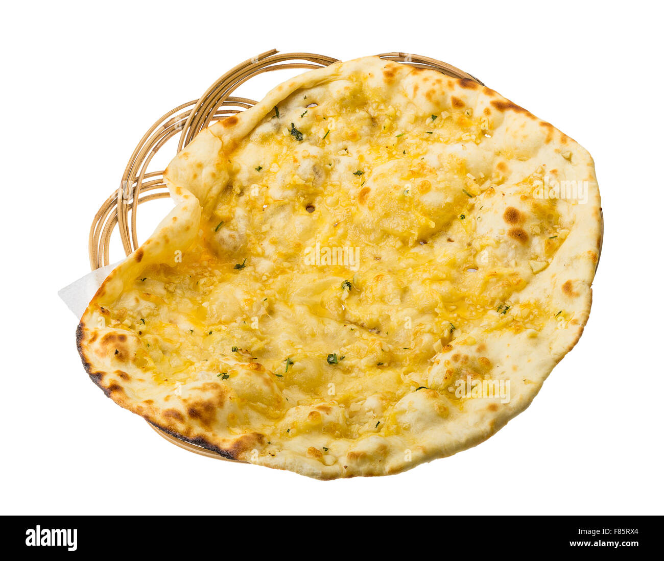 Naan with cheese and garlic - Indian bread Stock Photo - Alamy