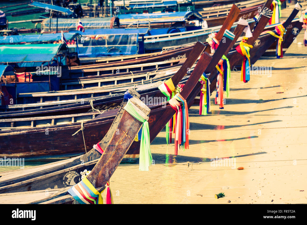 Long tail boat, Ko Phi Phi, Thailand Stock Photo - Alamy