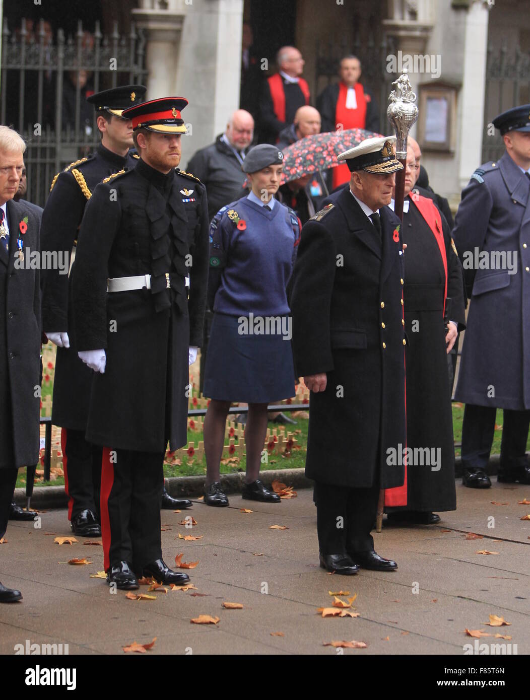 The Duke of Edinburgh and Prince Harry pay their respects at ...
