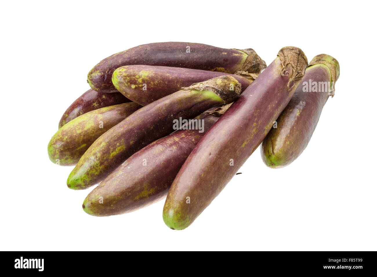 Asian eggplant heap Stock Photo - Alamy