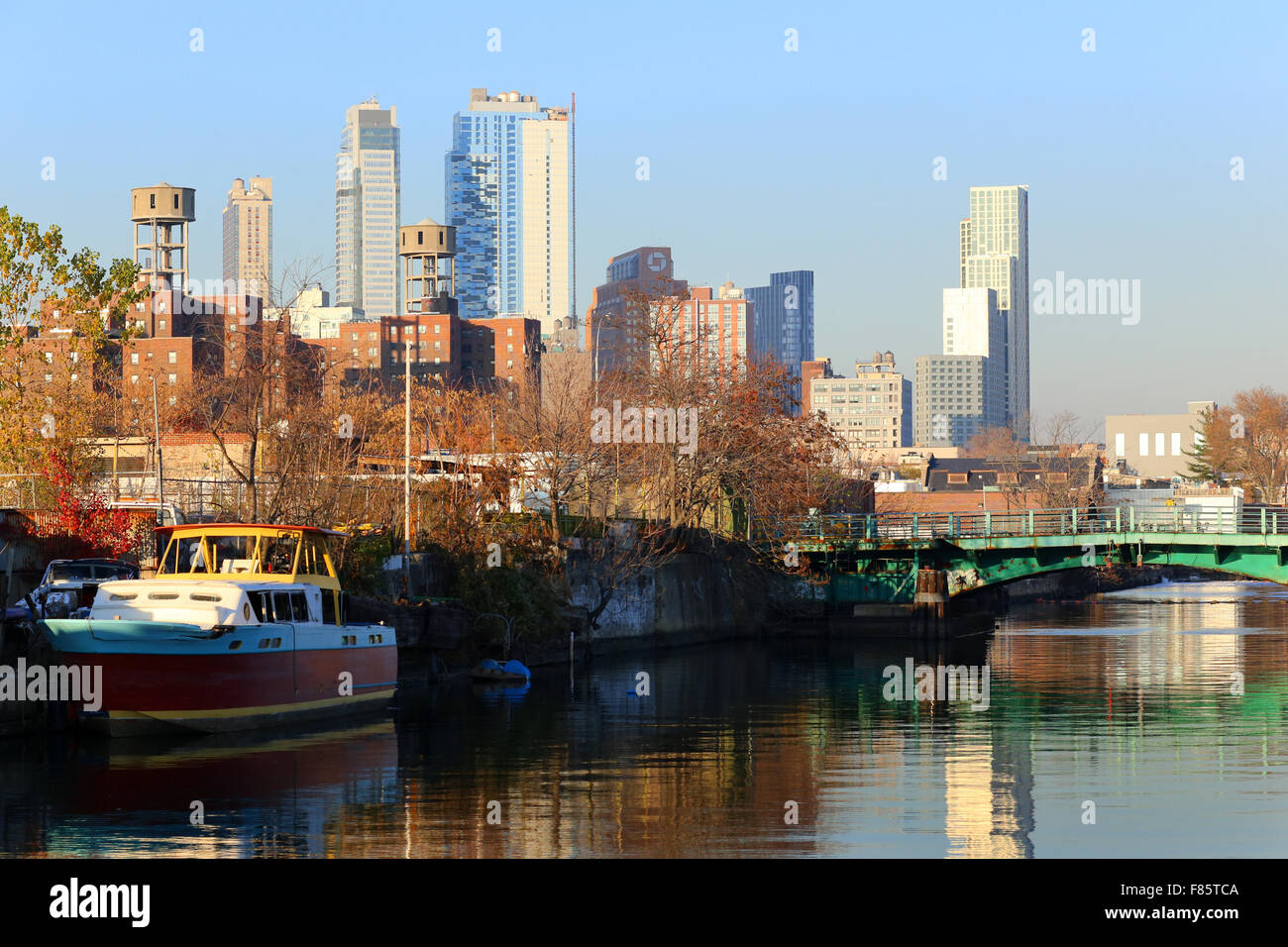 The Gowanus Canal, and the New Brooklyn Skyline Stock Photo - Alamy