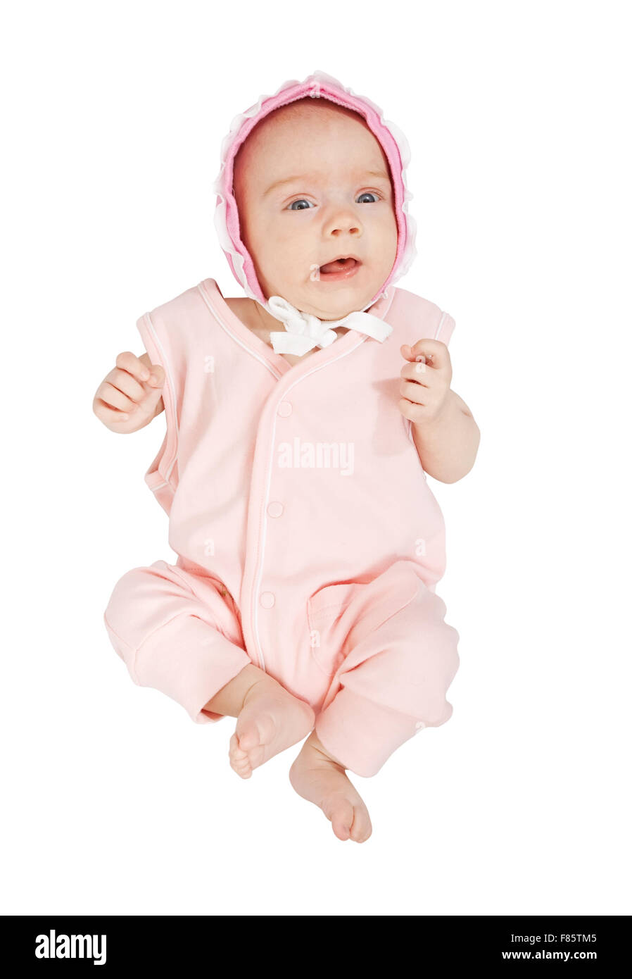 Baby girl. Isolated on white with clipping path Stock Photo - Alamy