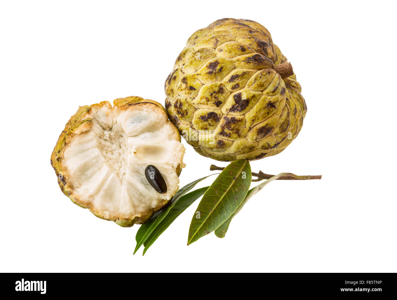 Asian fruit - annona on white Stock Photo - Alamy
