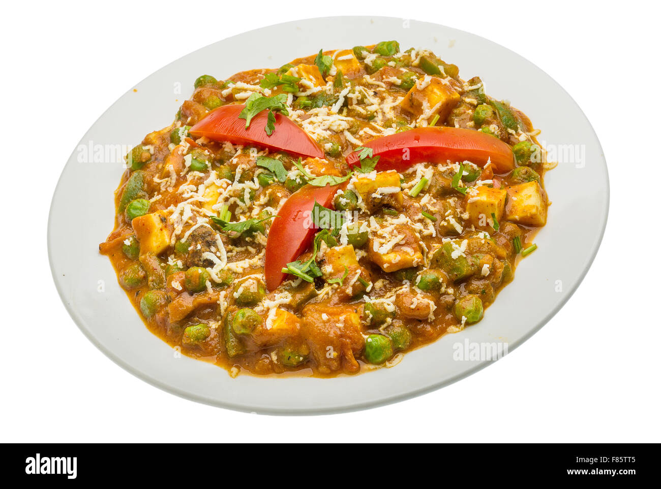 Mutter Paneer - Indian traditional food Stock Photo - Alamy