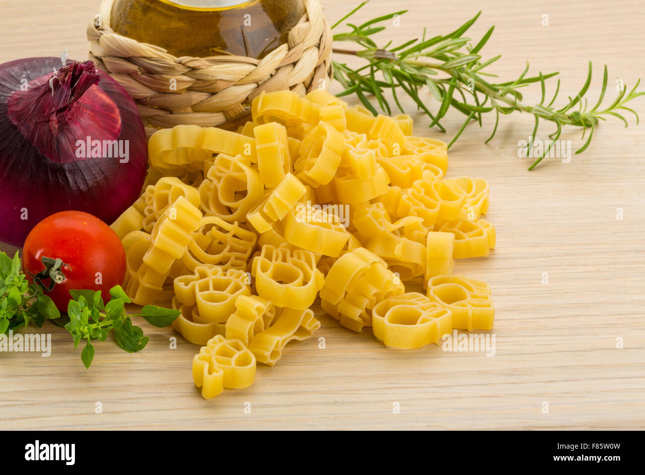 Kids italian paste - ready for cooking Stock Photo - Alamy