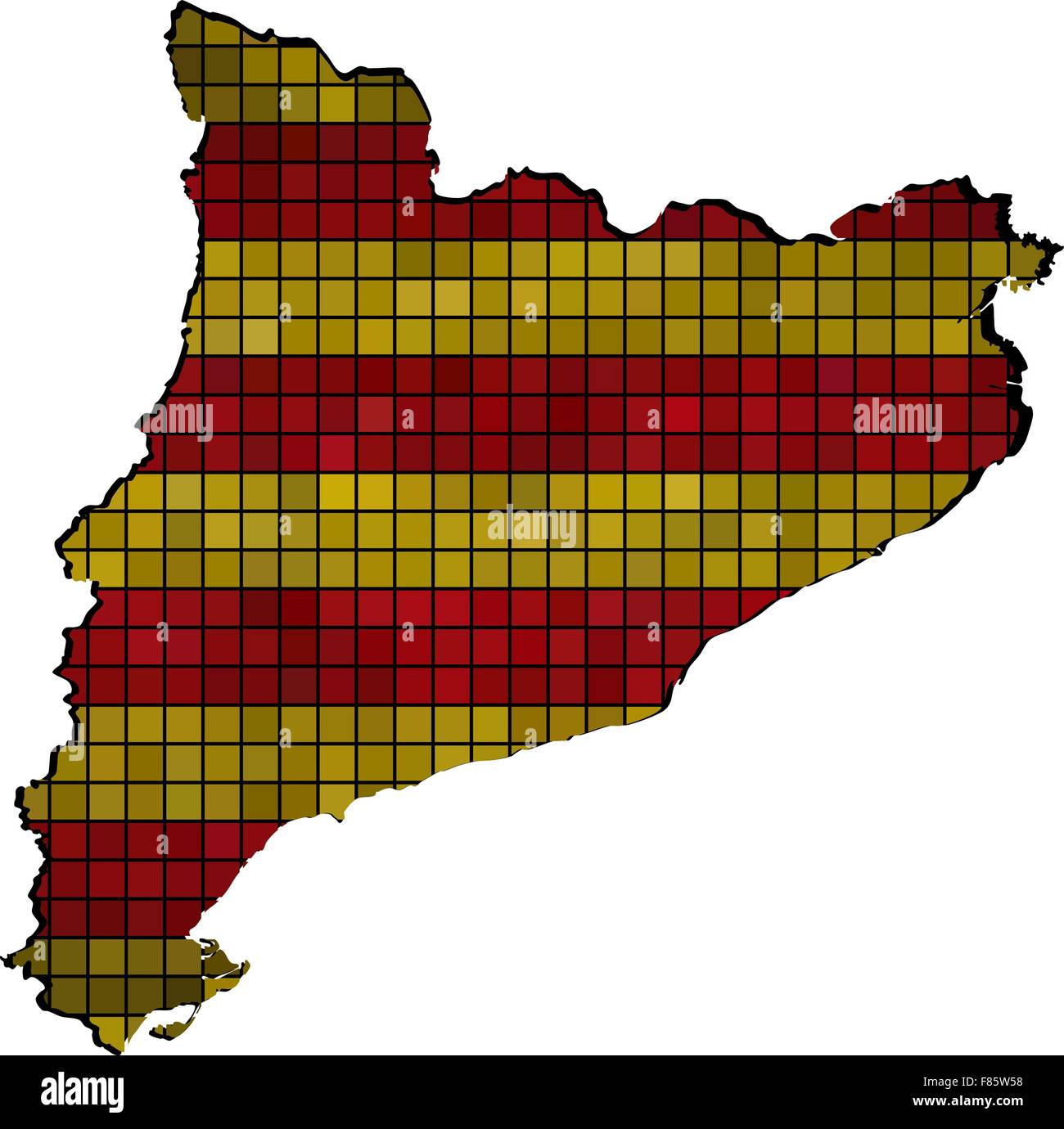 Catalonia map hi-res stock photography and images - Alamy