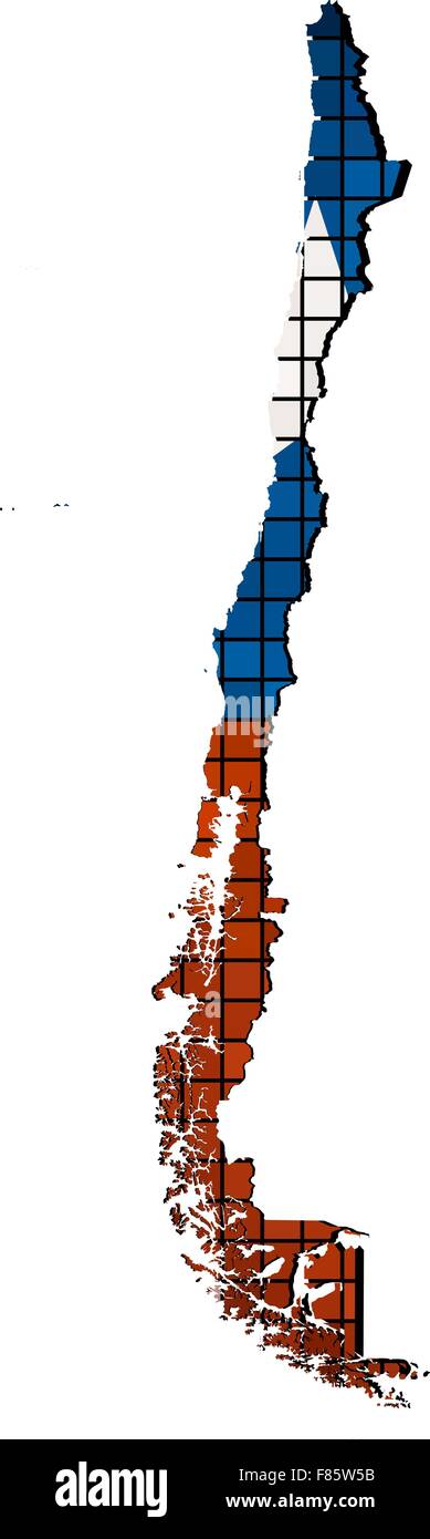 Chile map with flag inside Stock Vector Image & Art - Alamy
