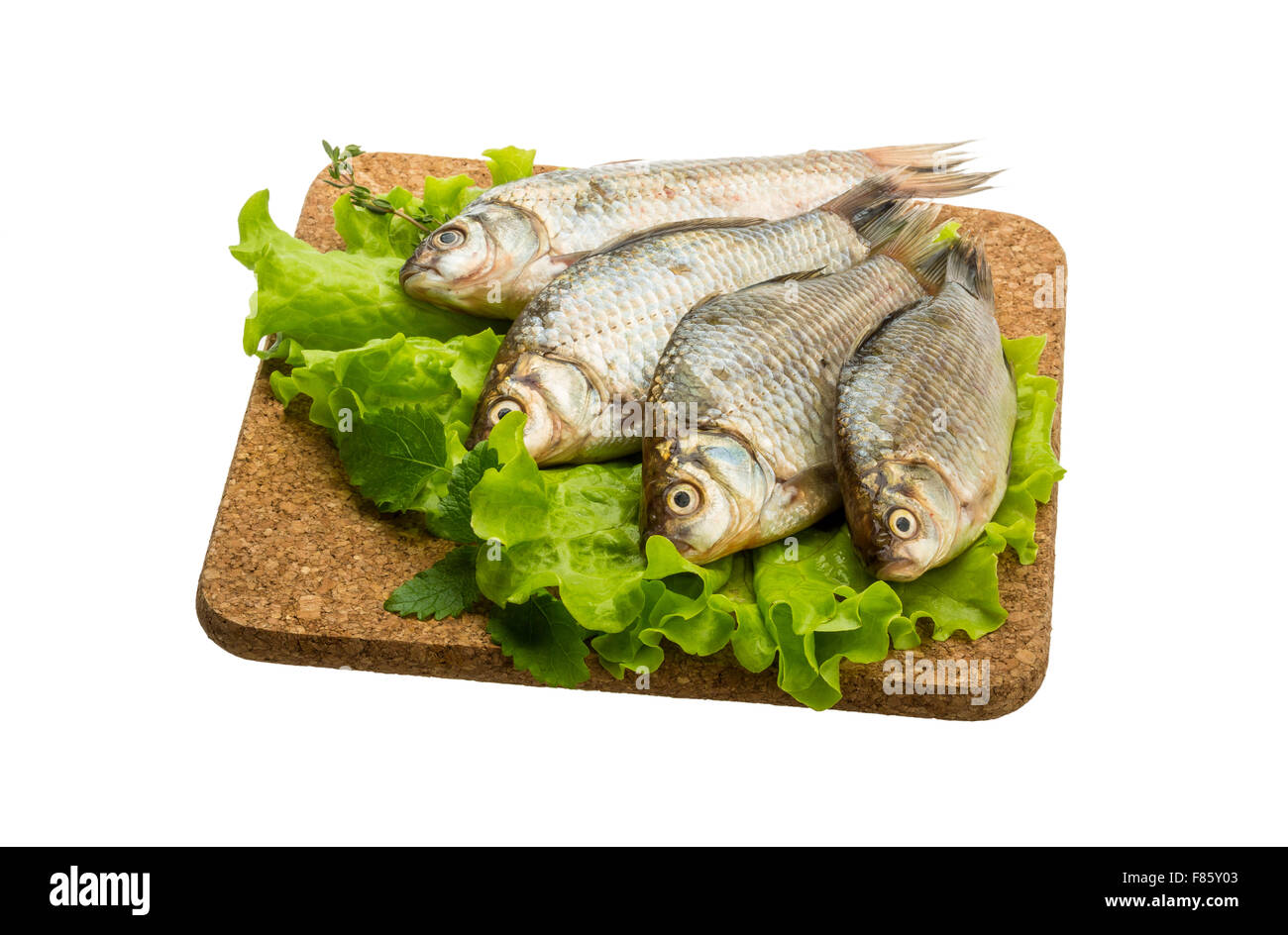 Raw Crucian fish - ready for cooking Stock Photo - Alamy