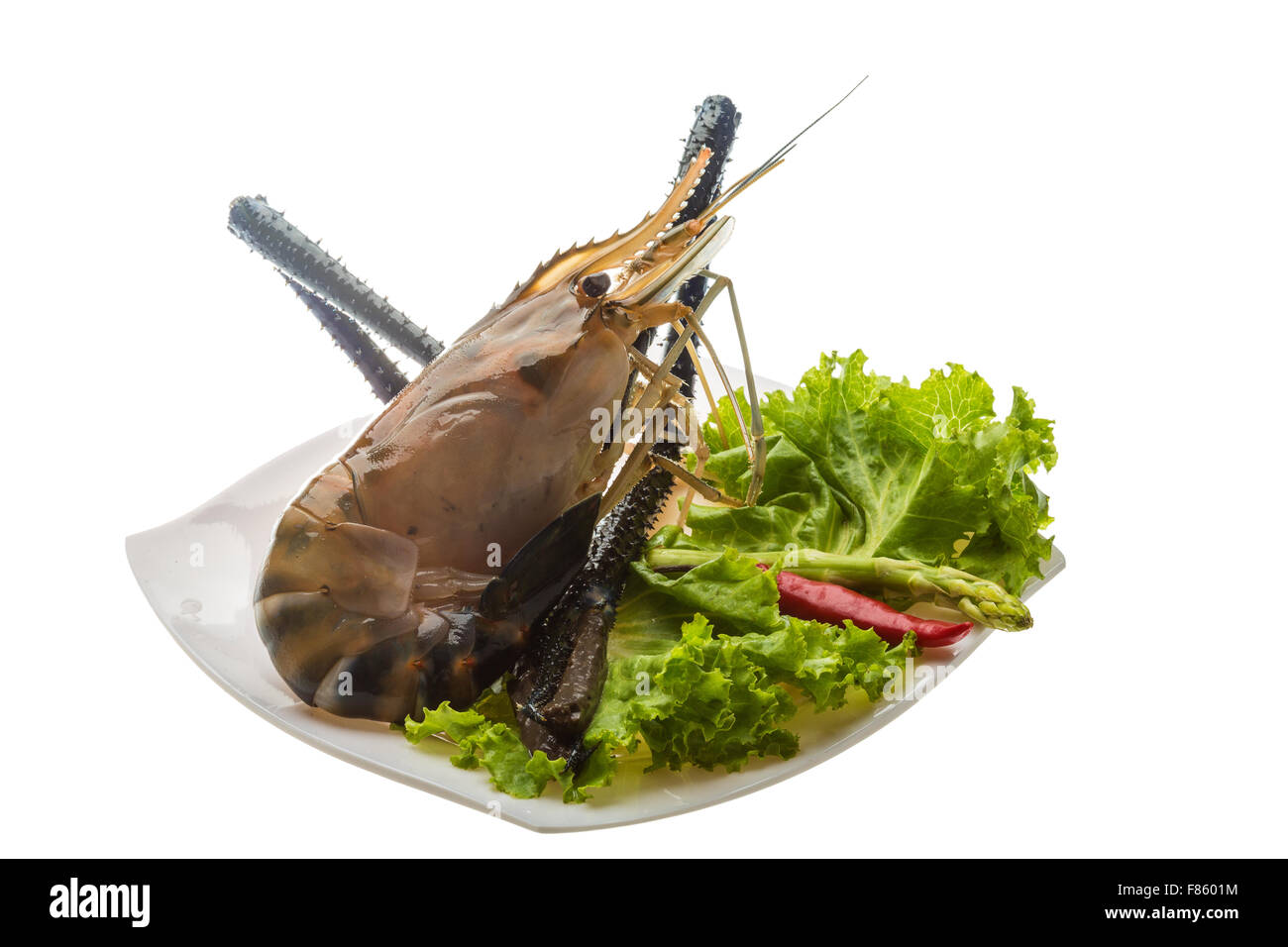 Big Freshwater prawn ready for cooking Stock Photo - Alamy