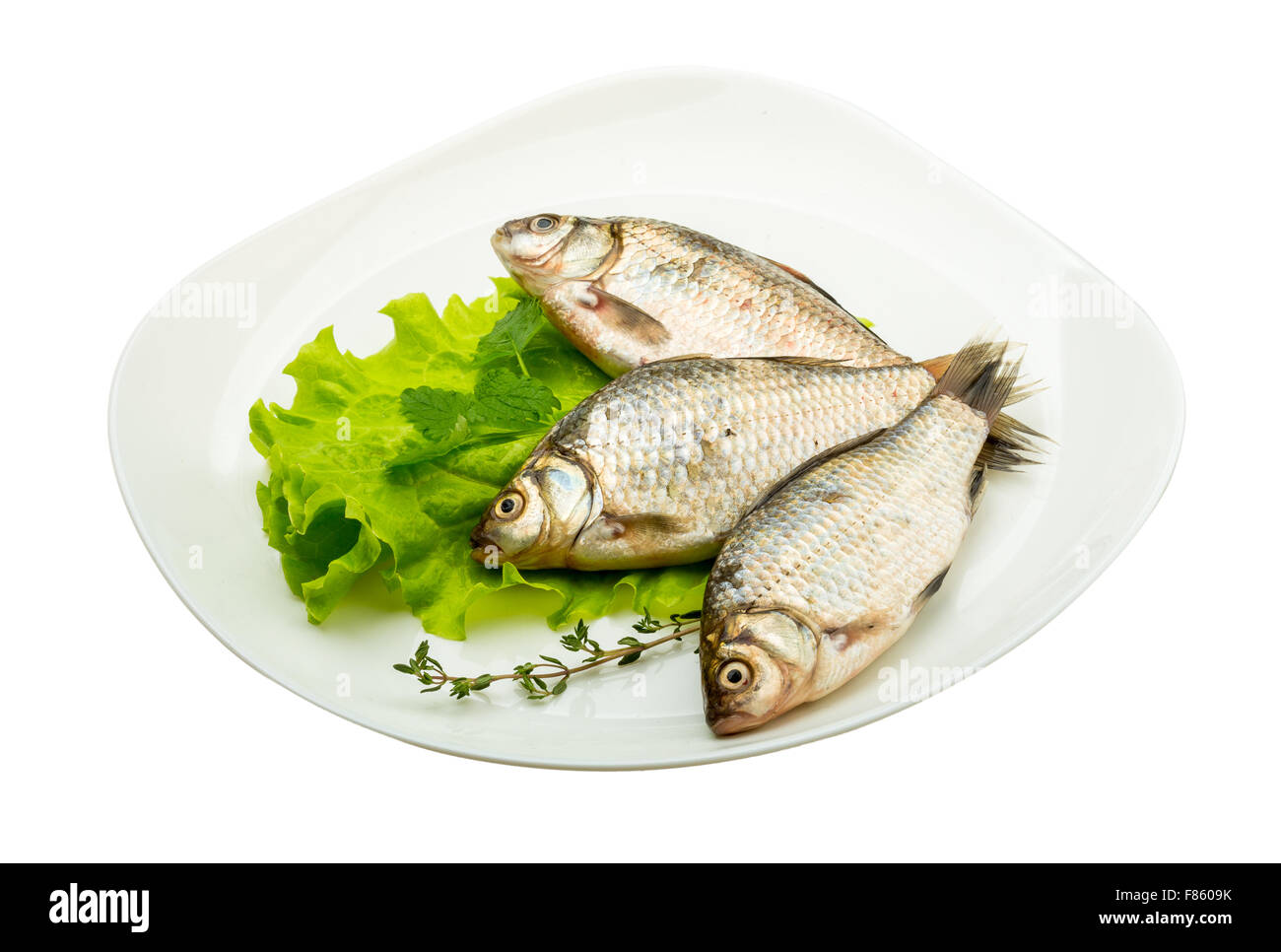Raw Crucian fish - ready for cooking Stock Photo - Alamy
